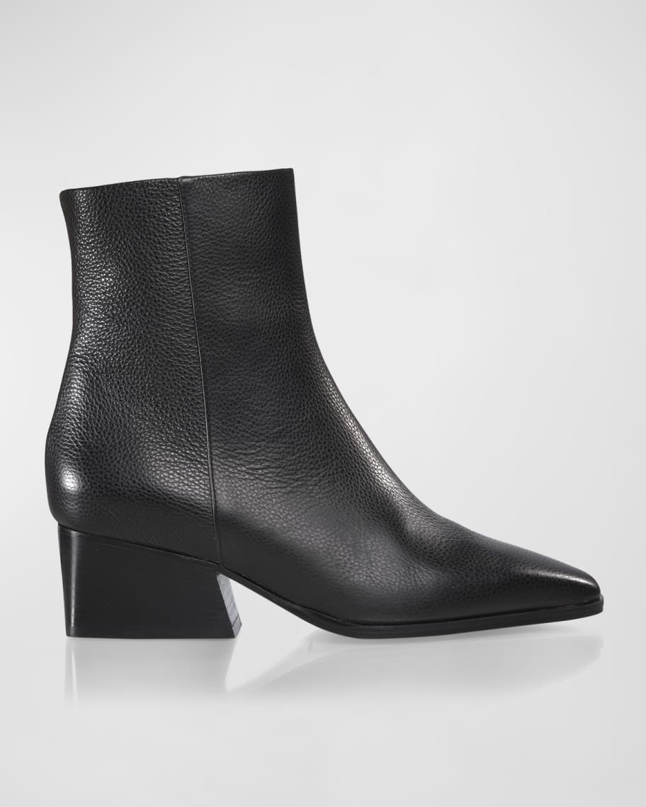 Marion Parke Pauline Leather Zip Ankle Booties | Neiman Marcus