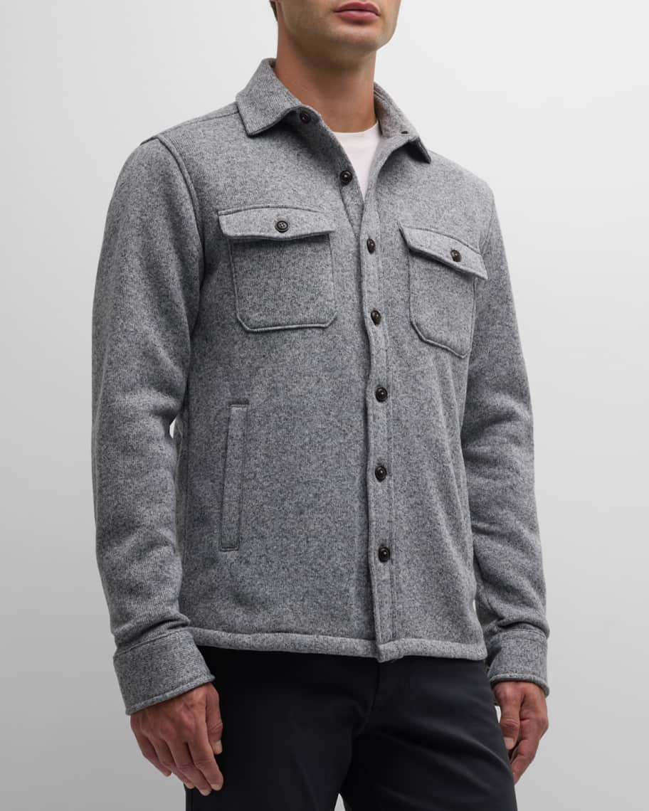 Peter Millar Men's Crown Fleece Shirt Jacket | Neiman Marcus