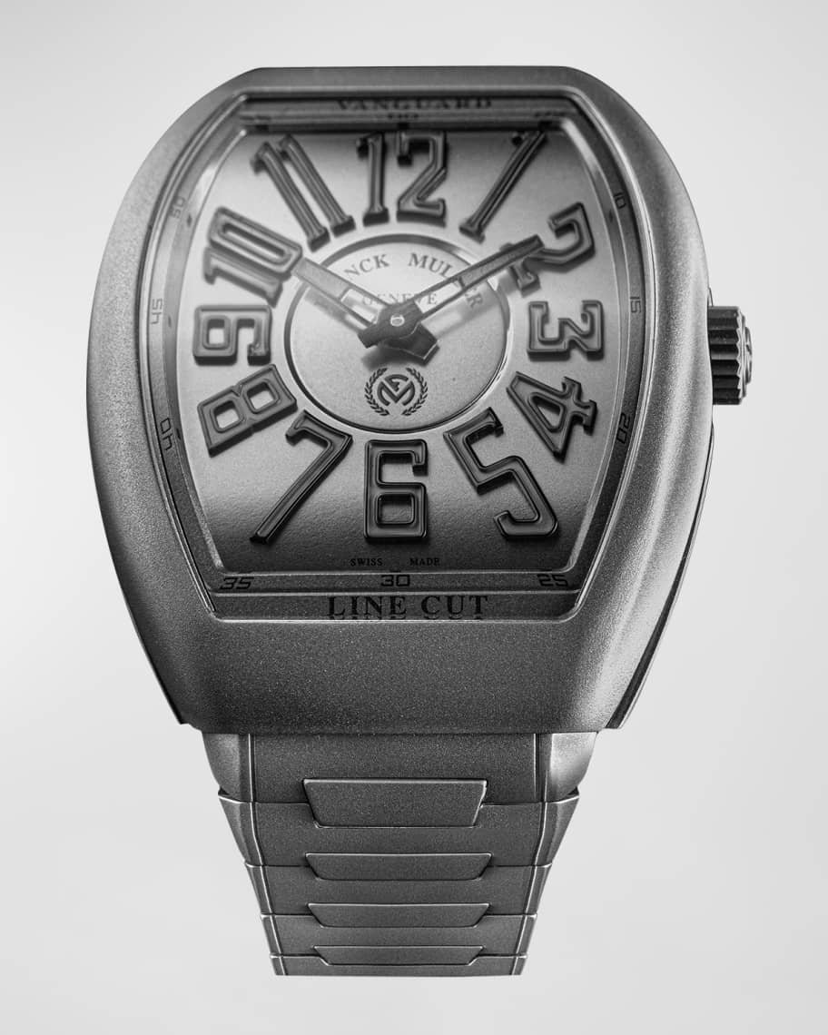 Franck Muller 41mm Slim Vanguard Titanium Bracelet Watch | Neiman Marcus
