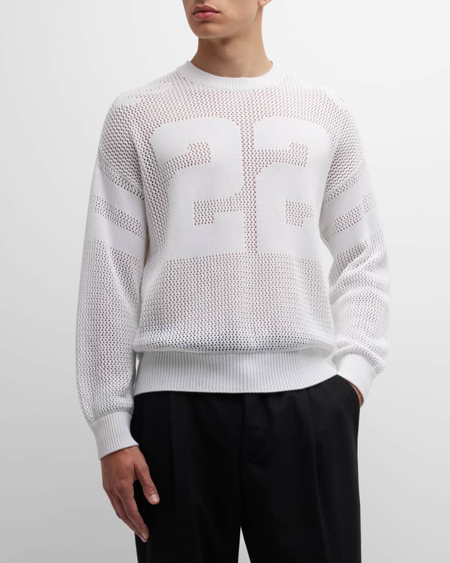 Amiri Men's Tiger Mesh Graphic Crew Sweater | Neiman Marcus