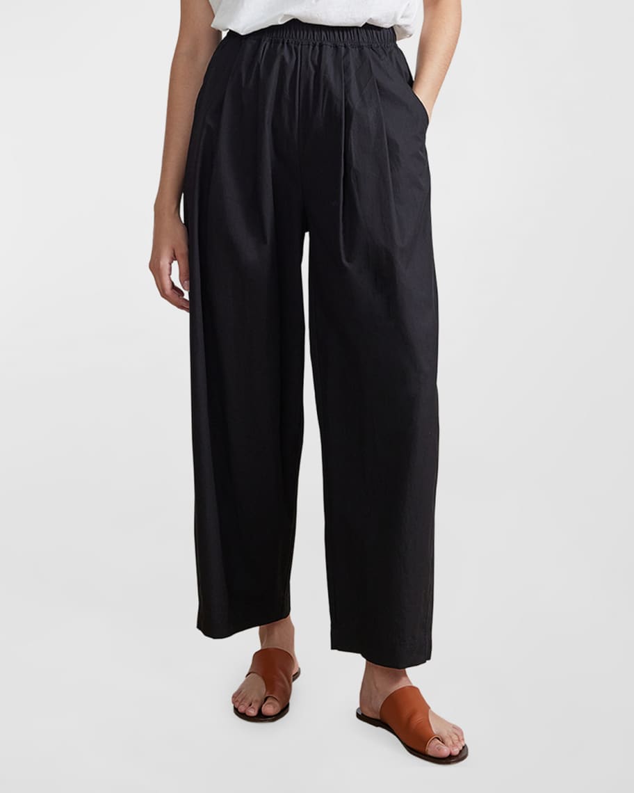 Apiece Apart Spa Pleat Cropped Pants | Neiman Marcus