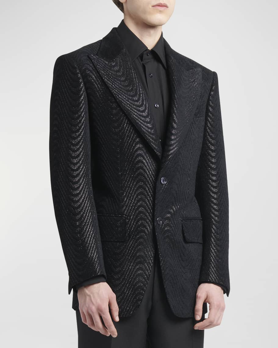 TOM FORD Men's Atticus Spiral Jacquard Cocktail Jacket | Neiman Marcus