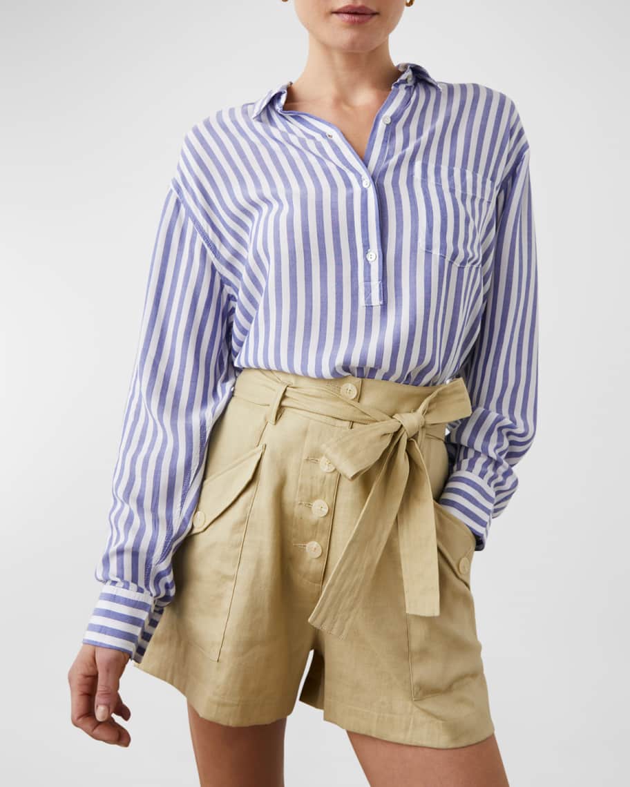 Rails Elle Striped Button-Front Shirt | Neiman Marcus