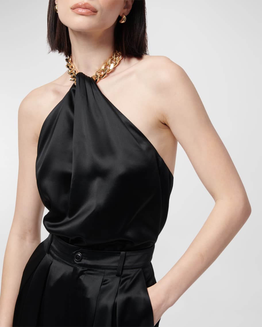Cami NYC Kenley Chain-Strap Halter Cami | Neiman Marcus
