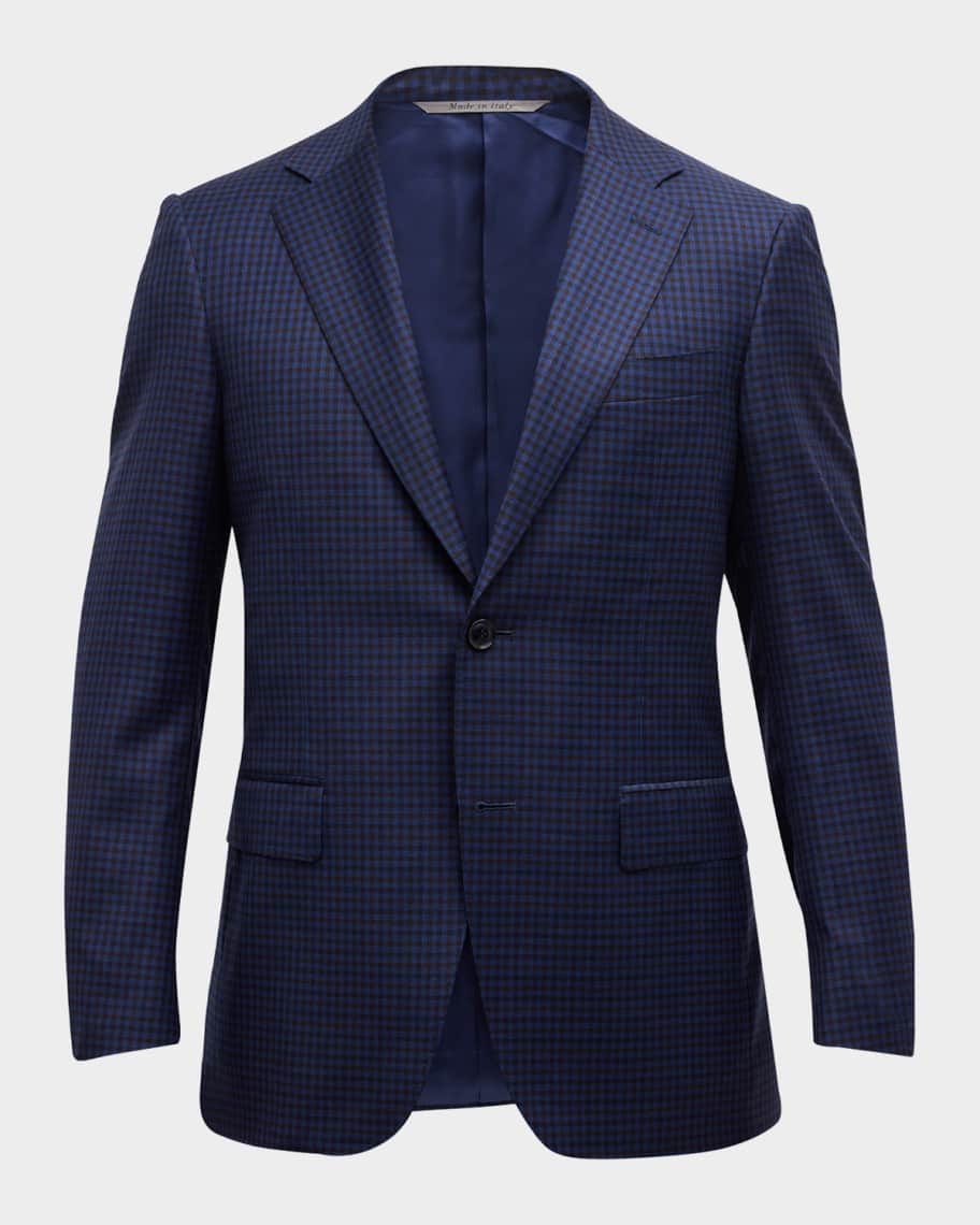 Canali Men's Mini Check Sport Jacket | Neiman Marcus