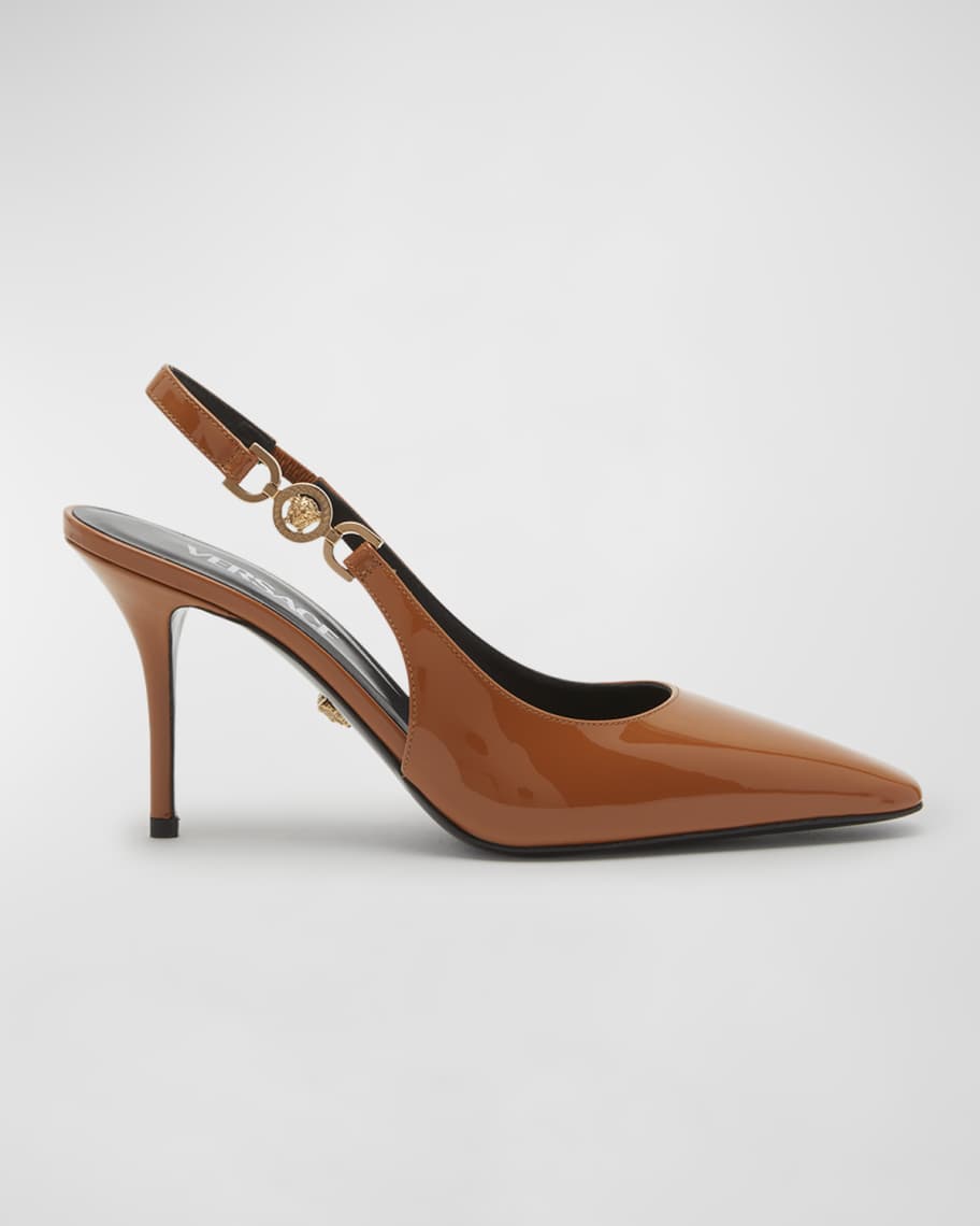 Versace Medusa Patent Slingback Pumps | Neiman Marcus