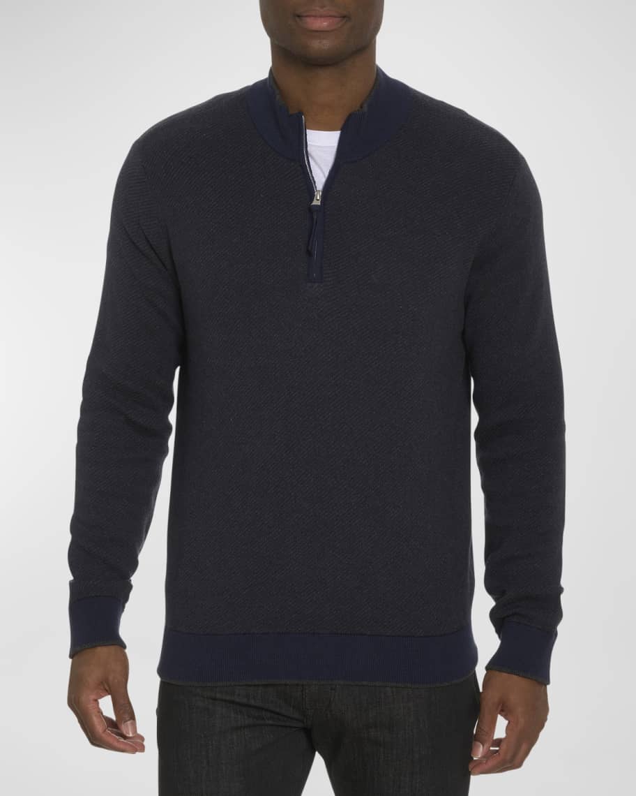 Robert Graham Men's Calabria Cashmere-Cotton Knit Quarter-Zip Sweater ...