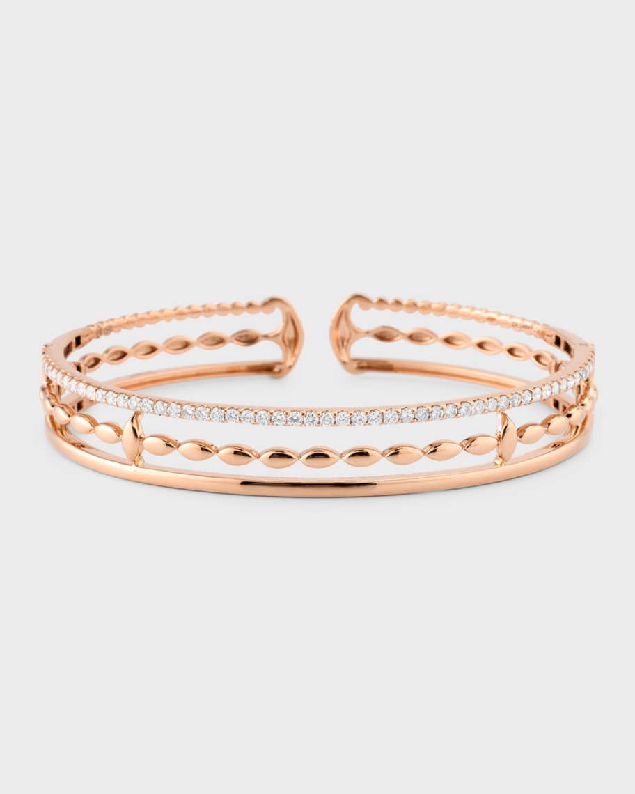 Etho Maria 18K Pink Gold 3 Row Bracelet with Diamonds | Neiman Marcus