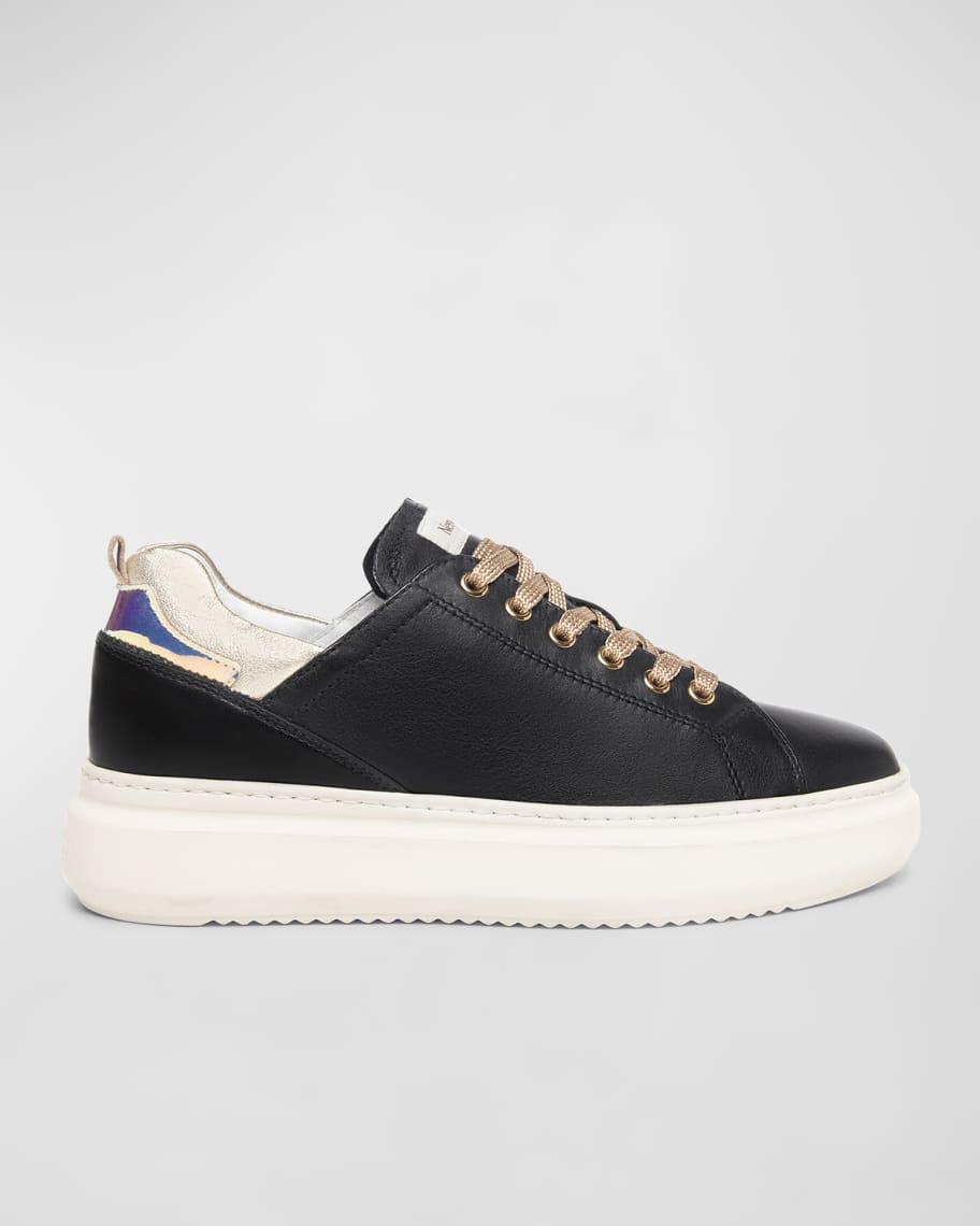 NeroGiardini Clean Colorblock Low-Top Skater Sneakers | Neiman Marcus