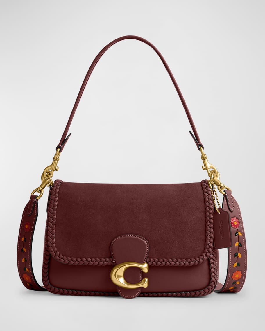 Coach Tabby Flap Mix Leather Shoulder Bag | Neiman Marcus