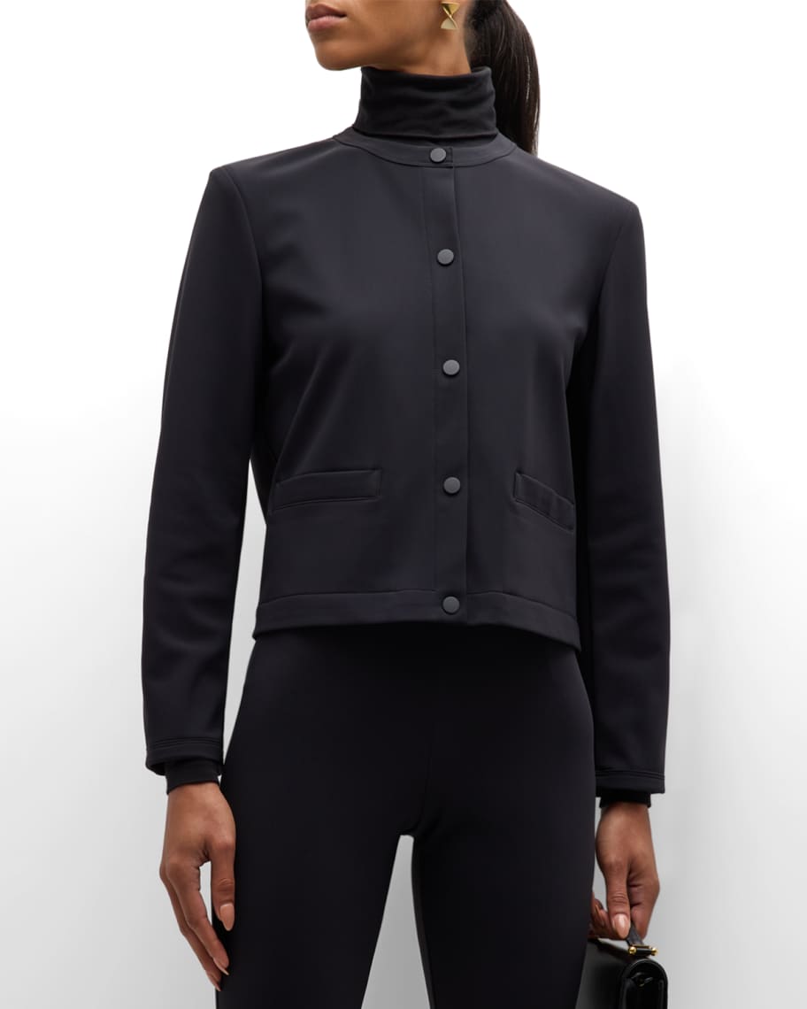 Theory Cropped Ponte Jacket | Neiman Marcus