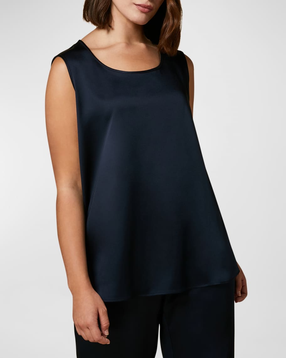 Marina Rinaldi Plus Size Bang Shiny Scoop-Neck Tank | Neiman Marcus