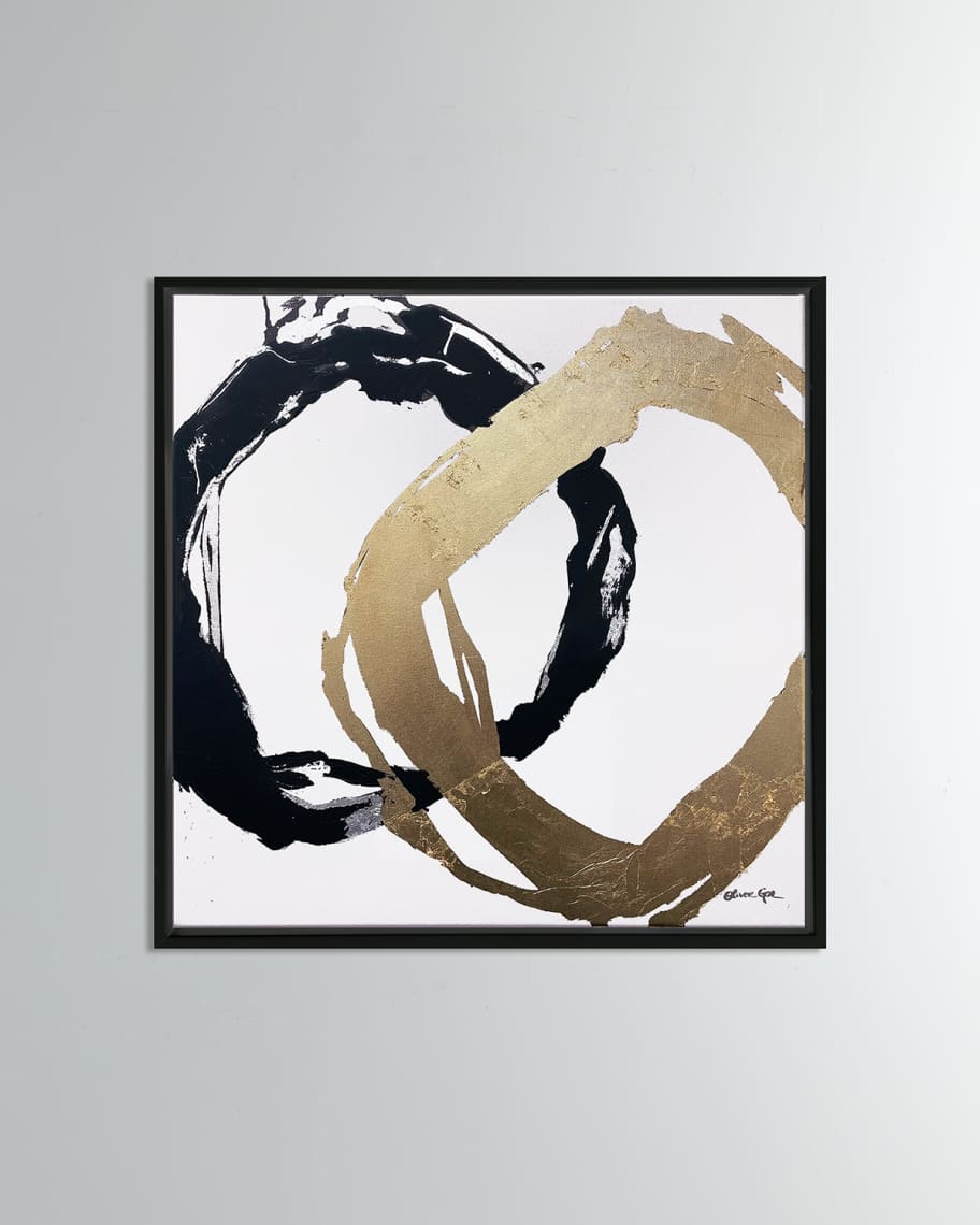 The Oliver Gal Artist Co. 'Balanced Rings Abstract' Hand-Embellished ...