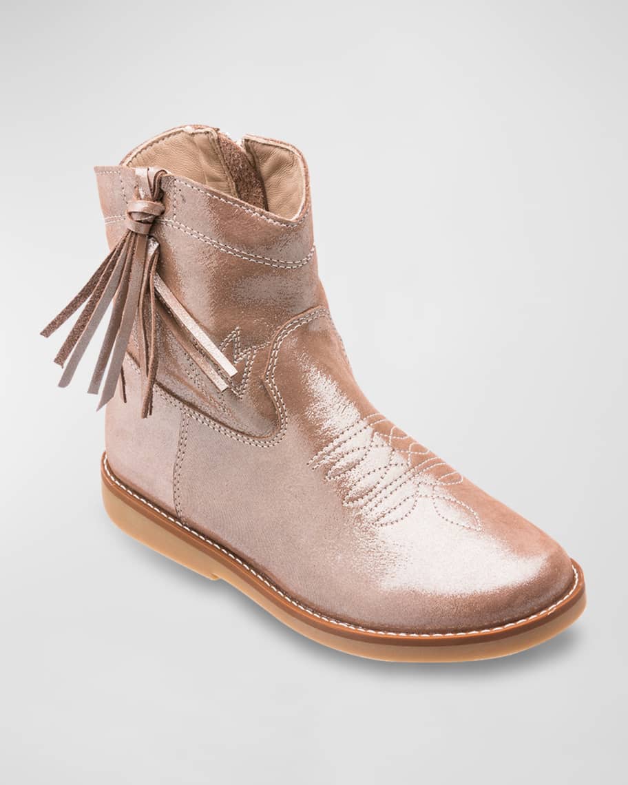 Elephantito Girl's Hannah Suede Western Boots, Toddler/Kids | Neiman Marcus