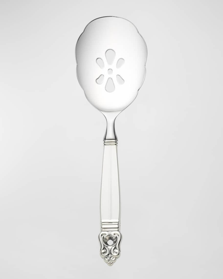 International Royal Danish Pierced Serving Spoon, Hollow Handle ...