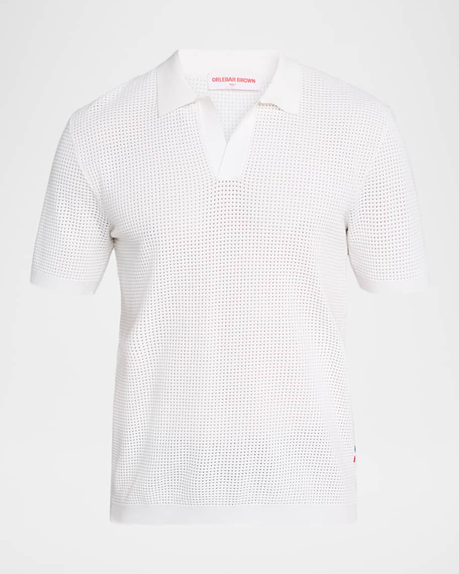 Orlebar Brown Men's Roddy Mesh Stitch Polo Shirt | Neiman Marcus