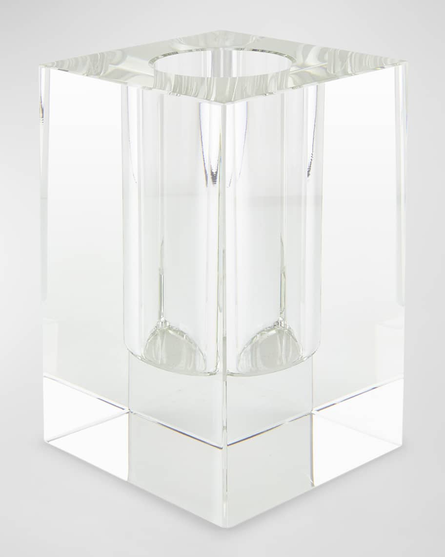Tizo Clear Crystal Modern Square Vase | Neiman Marcus