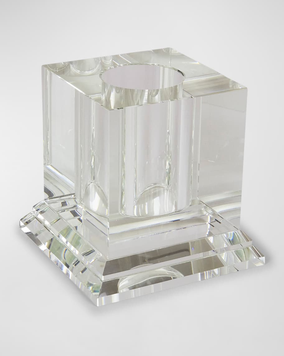 Tizo Clear Crystal Square Centerpiece Vase | Neiman Marcus