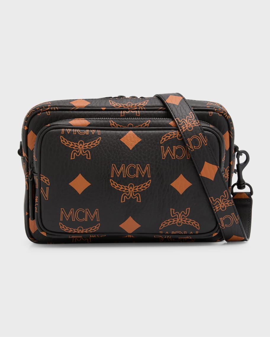 MCM Men's Aren Visetos Small Crossbody Bag | Neiman Marcus