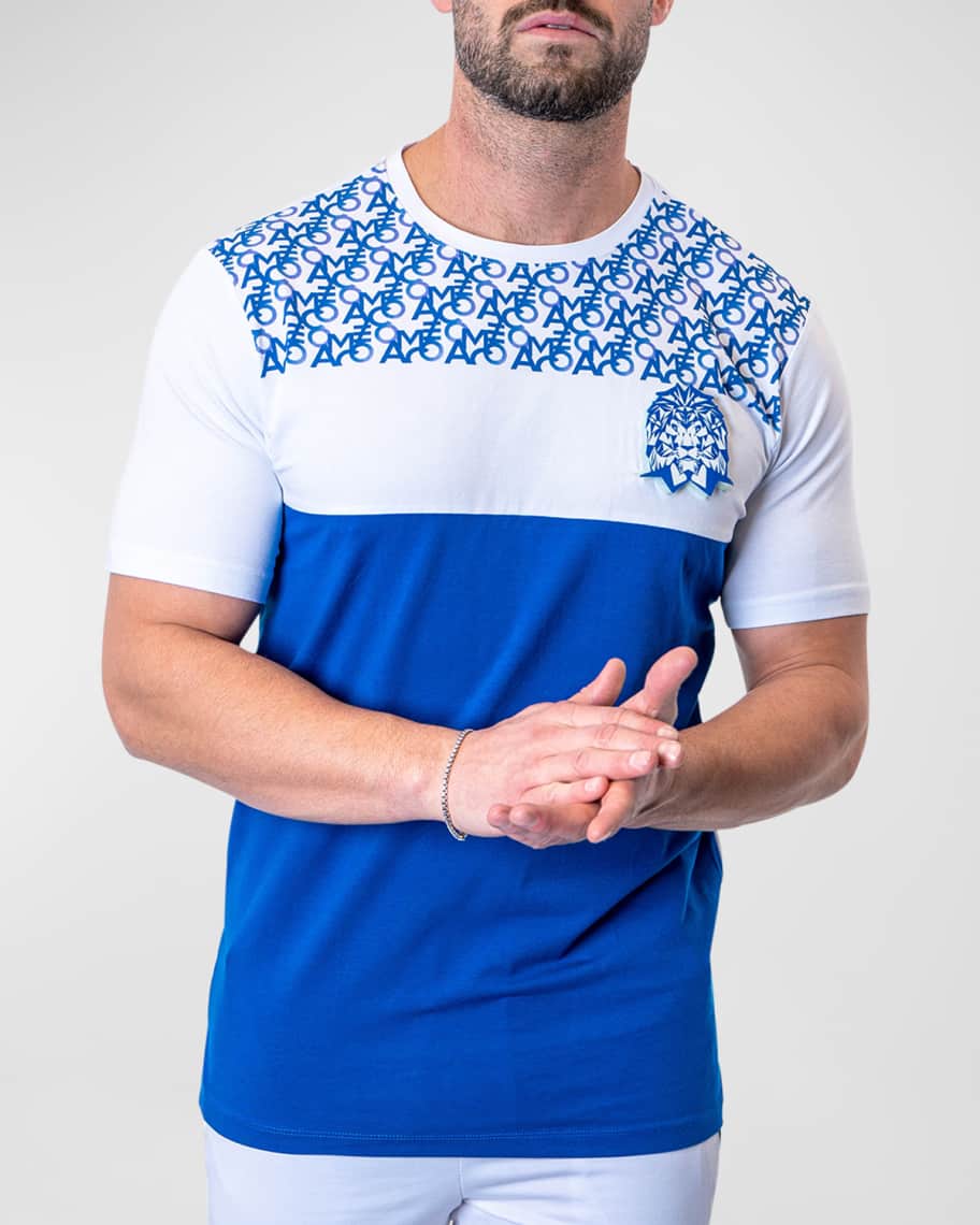 Maceoo Men's Colorblock Logo T-Shirt | Neiman Marcus