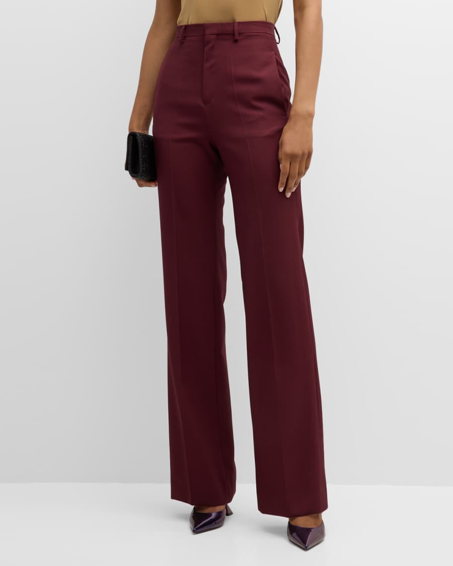 BITE Studios Credo Wool Straight-Leg Trousers | Neiman Marcus