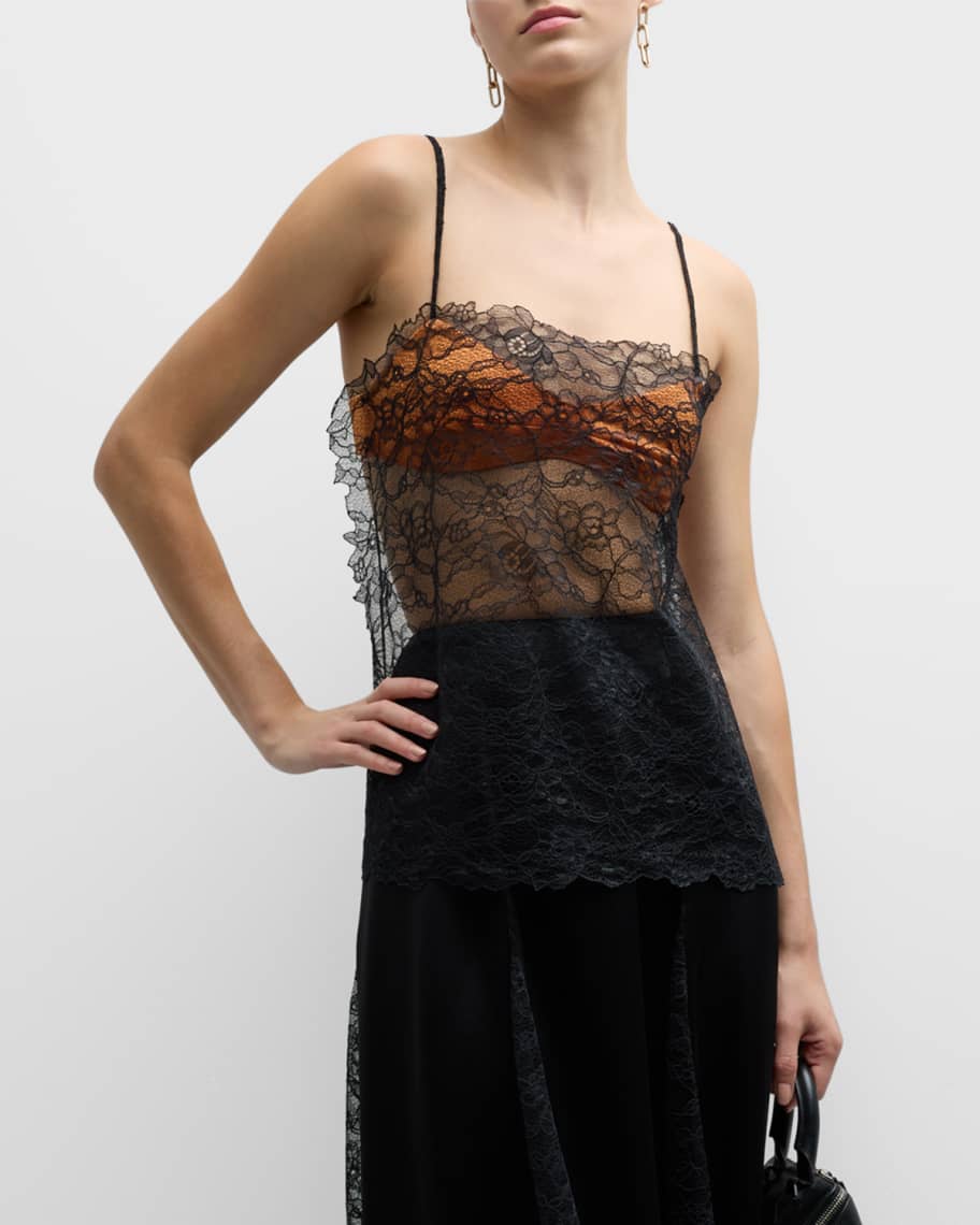 Anna Quan Zeta Lace Overlay Cami Bra Top | Neiman Marcus