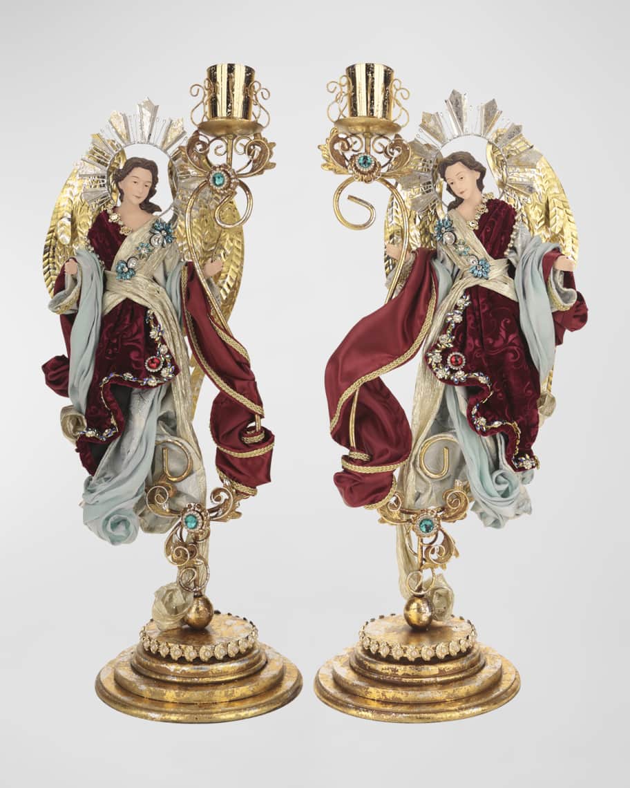 Mark Roberts Angel on Pedestal - Set of 2 | Neiman Marcus