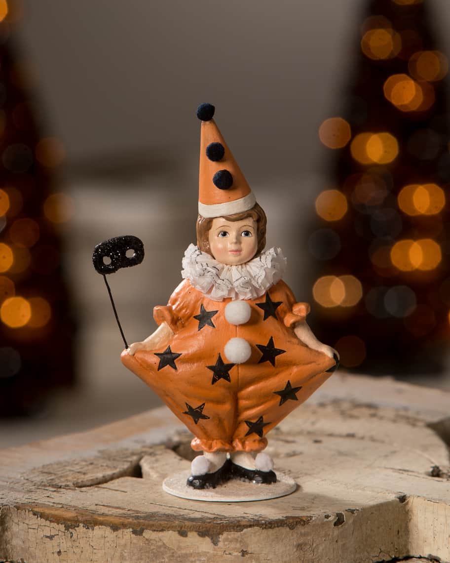 Bethany Lowe Halloween Masquerade Clown Girl Figure | Neiman Marcus