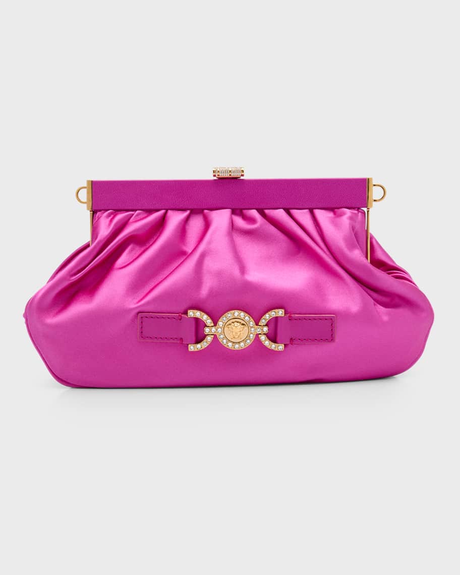 Versace Small Evening Satin Clutch Bag | Neiman Marcus