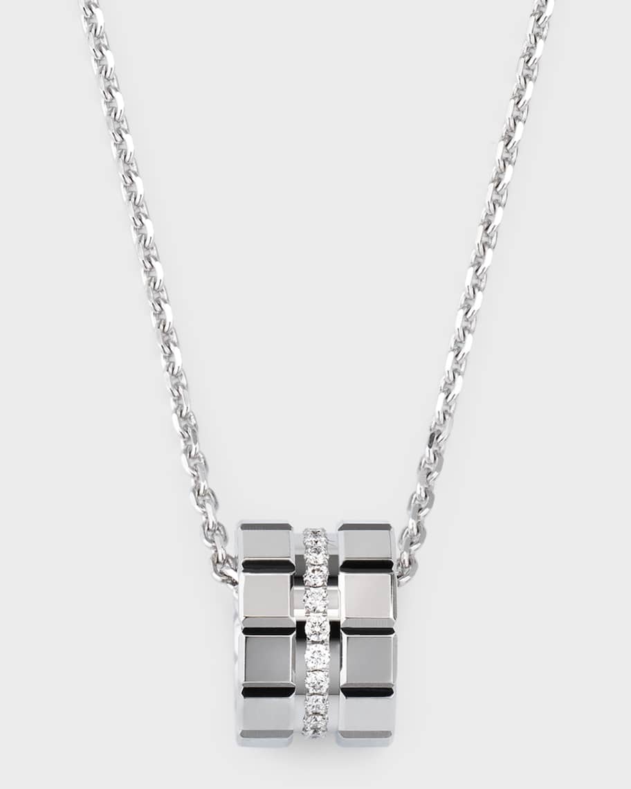 Chopard Ice Cube 18K White Gold Diamond Pendant Necklace | Neiman Marcus