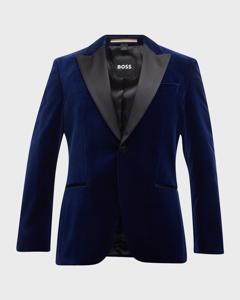 BOSS Men's Velvet Peak-Lapel Dinner Jacket | Neiman Marcus