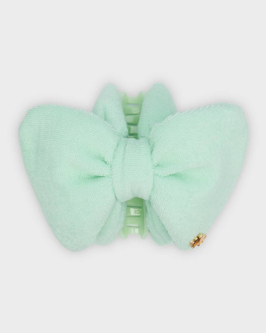 Lele Sadoughi Simone Terry Cloth Bow Claw Clip | Neiman Marcus