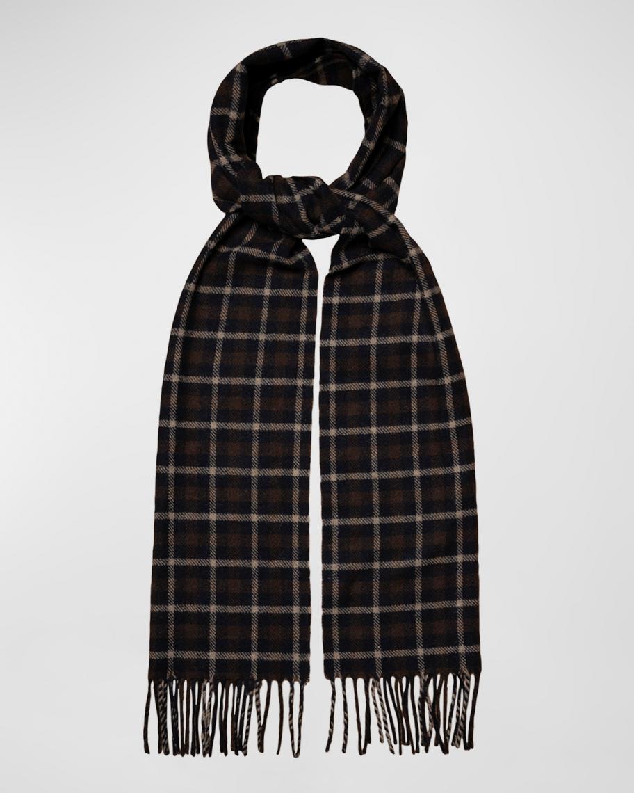 Eton Men's Wool Check Scarf | Neiman Marcus