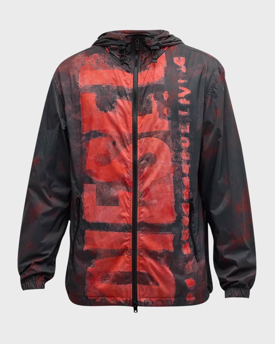 Diesel Men's J-Warrett-Logo Wind-Resistant Jacket | Neiman Marcus