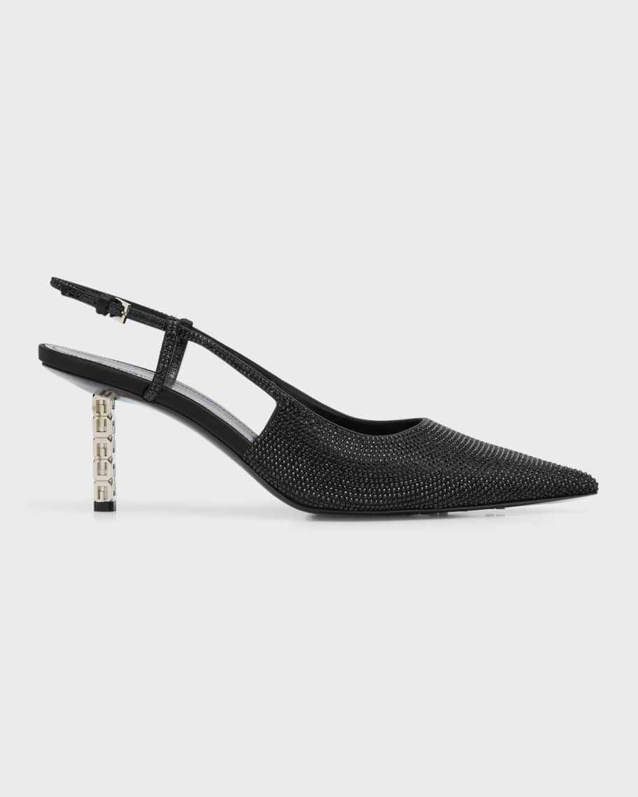 Givenchy Strass G Cube-Heel Slingback Pumps | Neiman Marcus
