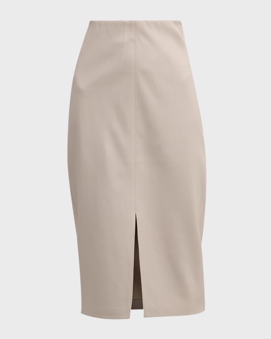 Brochu Walker Esme Front-Slit Midi Pencil Skirt | Neiman Marcus
