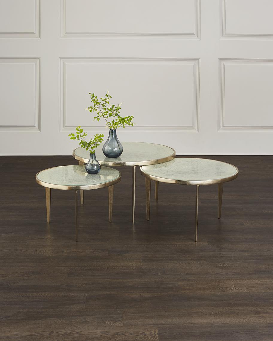 Interlude Home Jan Nesting Cocktail Tables, Champagne | Neiman Marcus