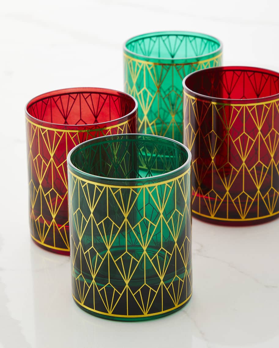 Neiman Marcus Holiday Double Old-Fashioned Glasses, Set of 4 | Neiman ...