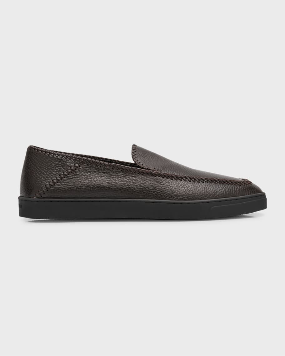 Giorgio Armani Men's Leather Easy Loafers | Neiman Marcus