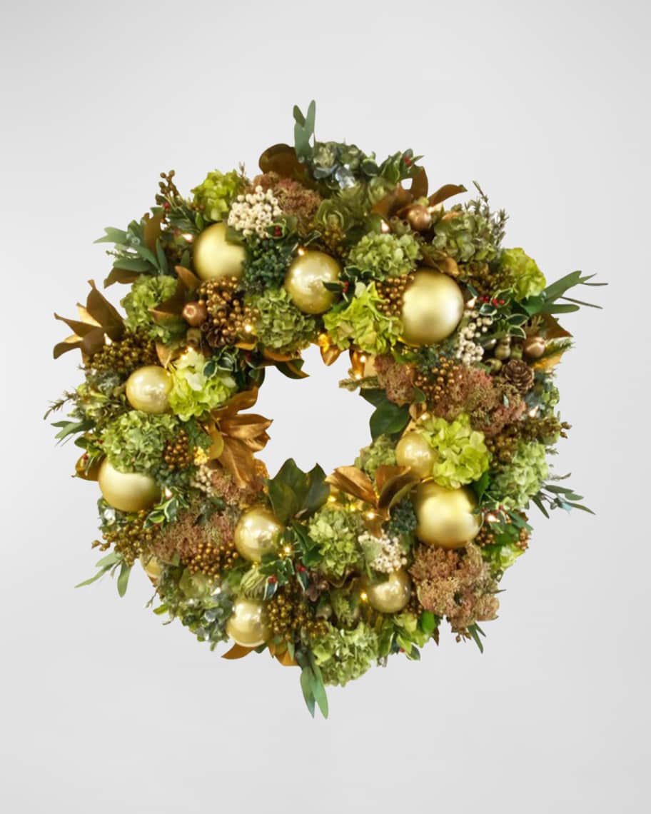Winward Home 42" Deluxe Display Christmas Wreath | Neiman Marcus