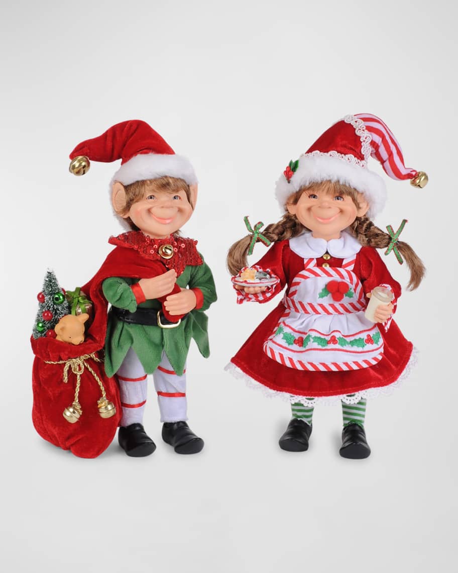 Karen Didion Originals Santa's Helpers Elf, Set of 2 | Neiman Marcus