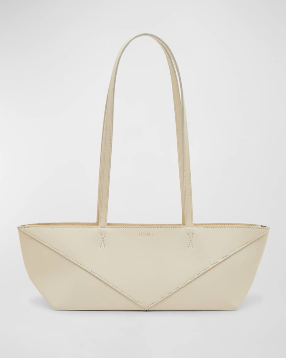 Loewe Puzzle Fold Cropped Bag in Shiny Leather | Neiman Marcus