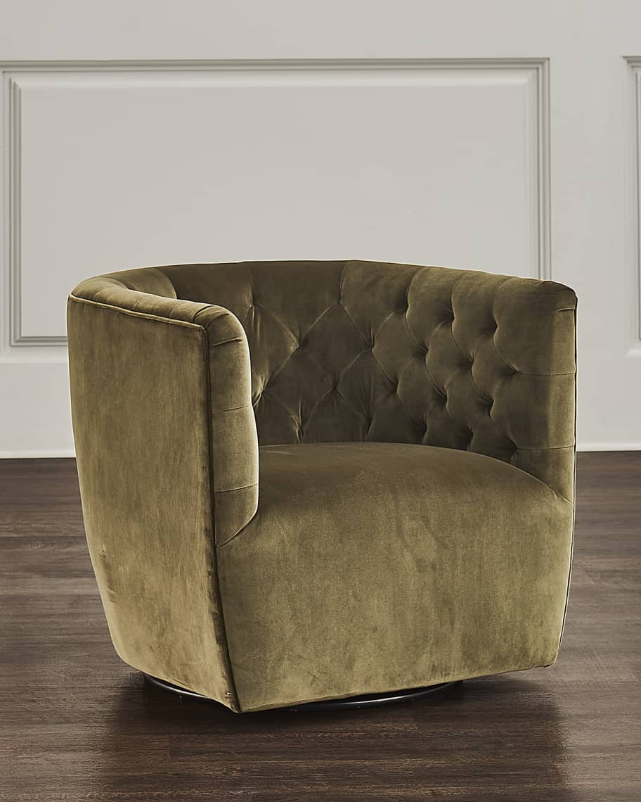 Four Hands Hanover Tufted Swivel Chair | Neiman Marcus