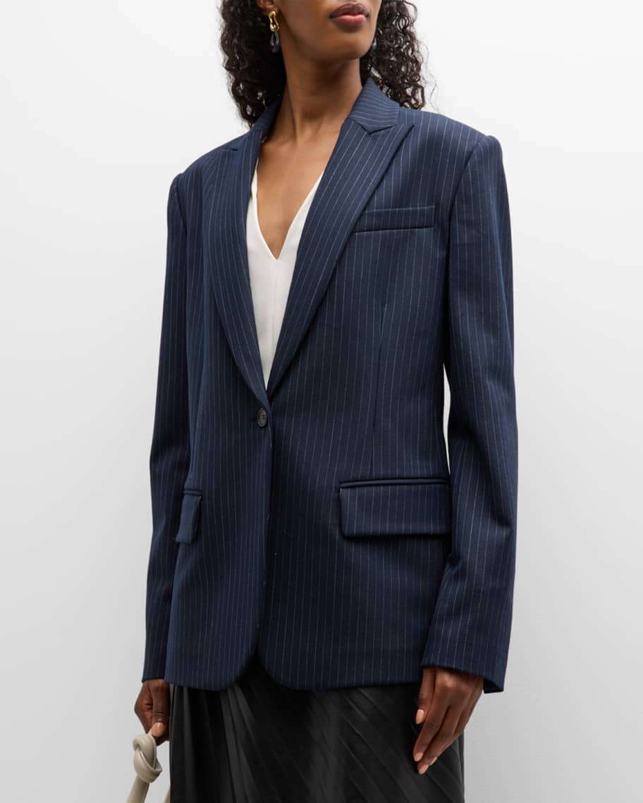 A.L.C. Mavis II Pinstripe Single-Breasted Jacket | Neiman Marcus