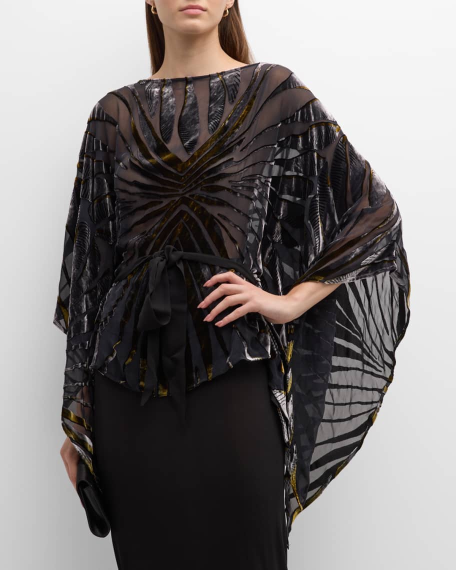 Roberto Cavalli Velvet Burnout Handkerchief Shirt | Neiman Marcus