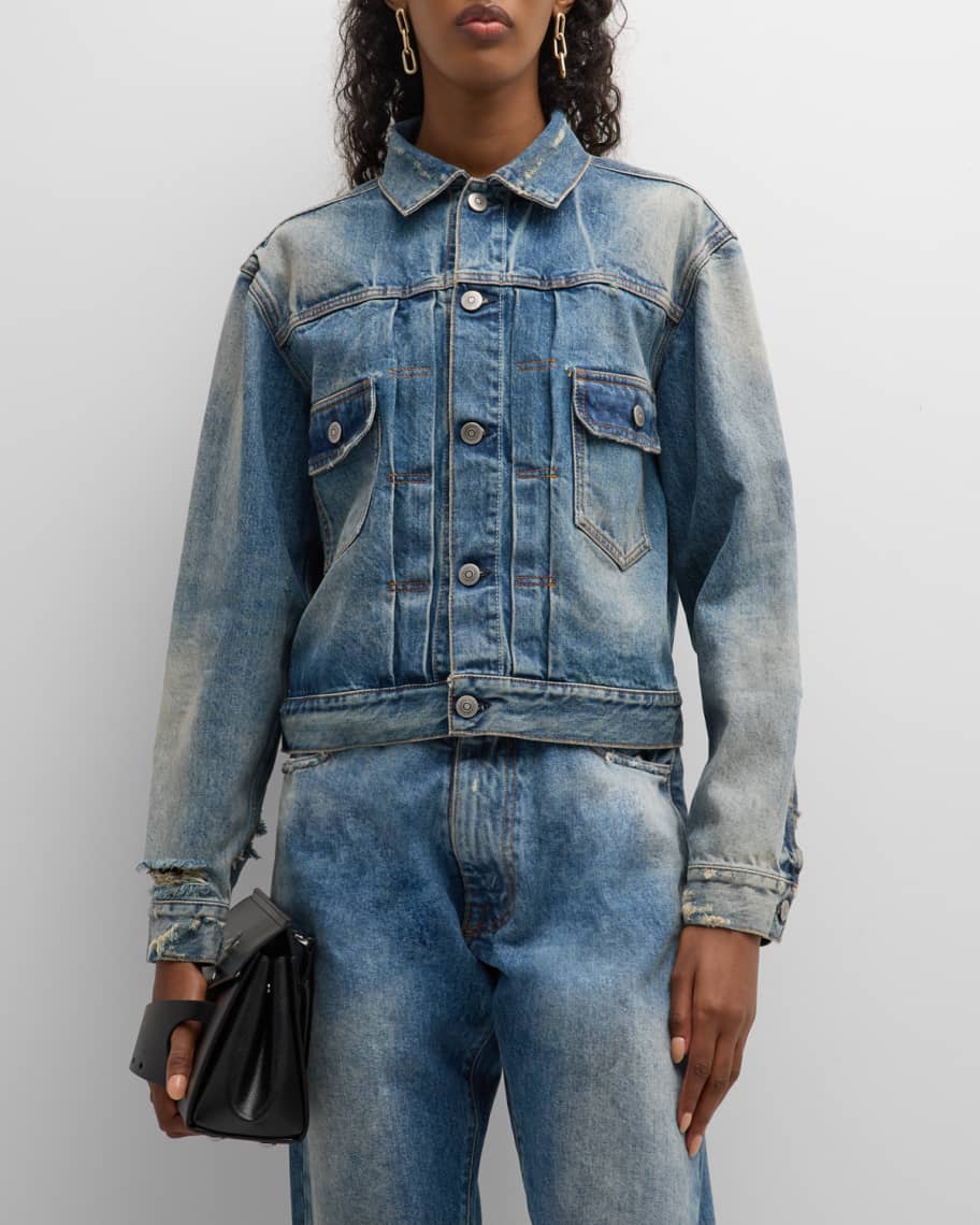 Maison Margiela Distressed Denim Jacket | Neiman Marcus
