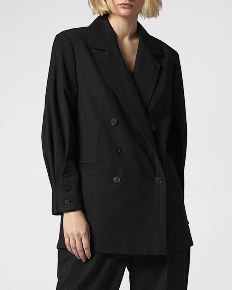 Equipment Xia Double-Breasted Puff-Sleeve Jacket | Neiman Marcus