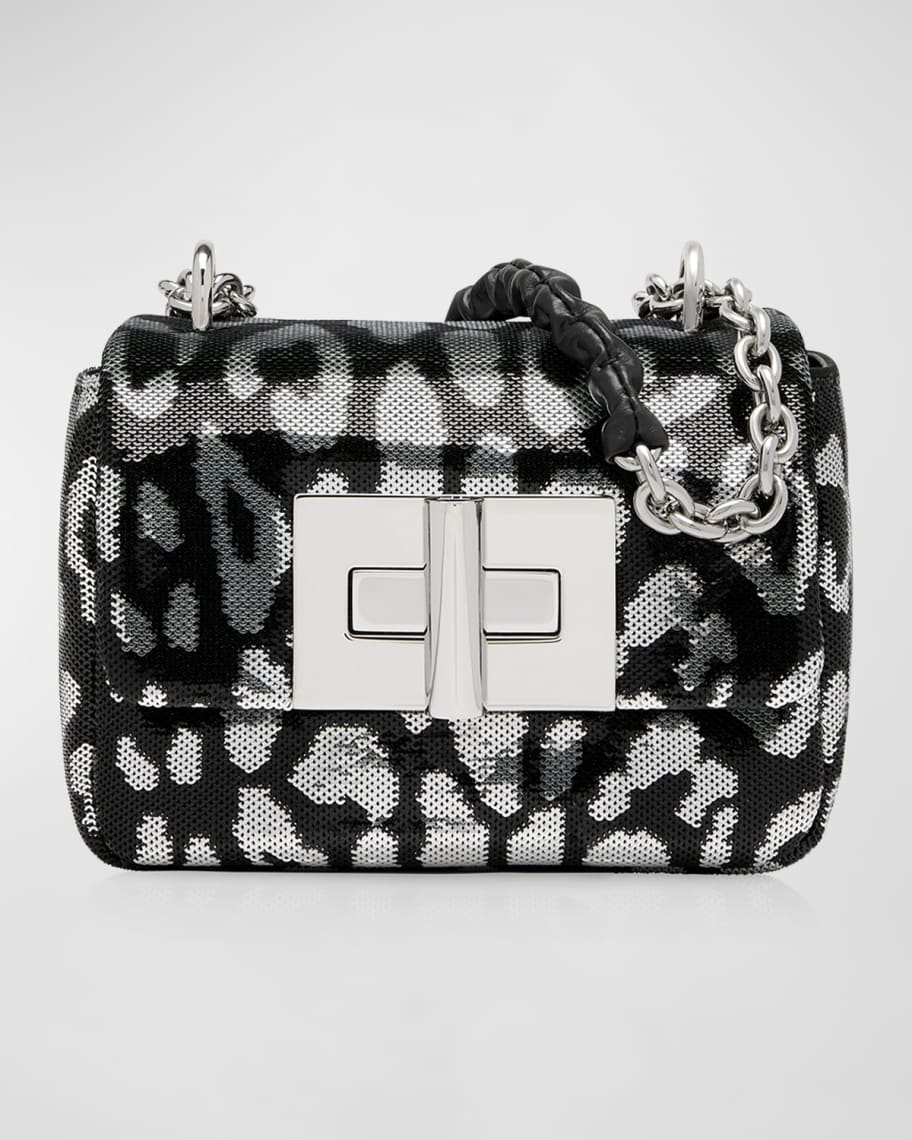 TOM FORD Natalia Mini Leopard Sequins Shoulder Bag | Neiman Marcus