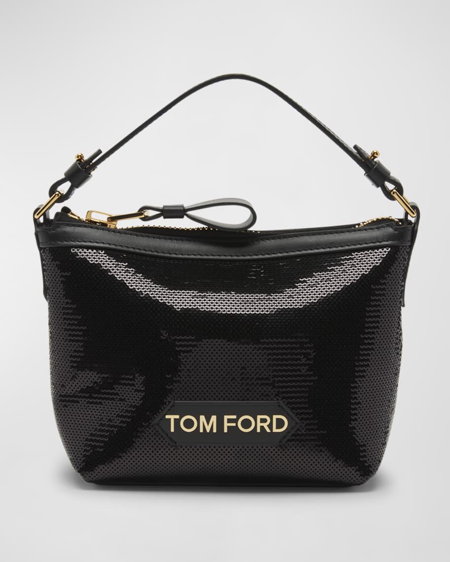 TOM FORD Label Small Sequins Pouch Shoulder Bag | Neiman Marcus