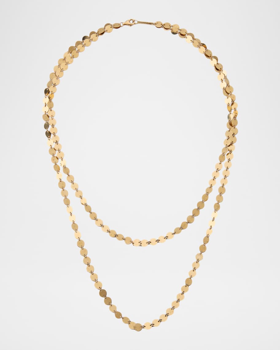 LANA 14K Gold Laser Disc Duo Chain Necklace | Neiman Marcus